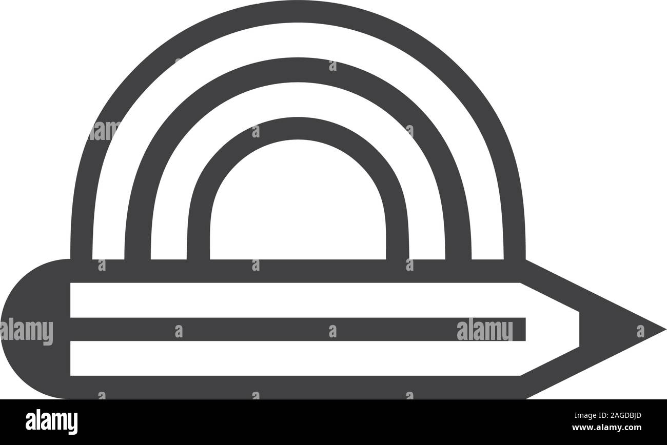 stripes geometric linear pencil education vector Stock Vector Image ...