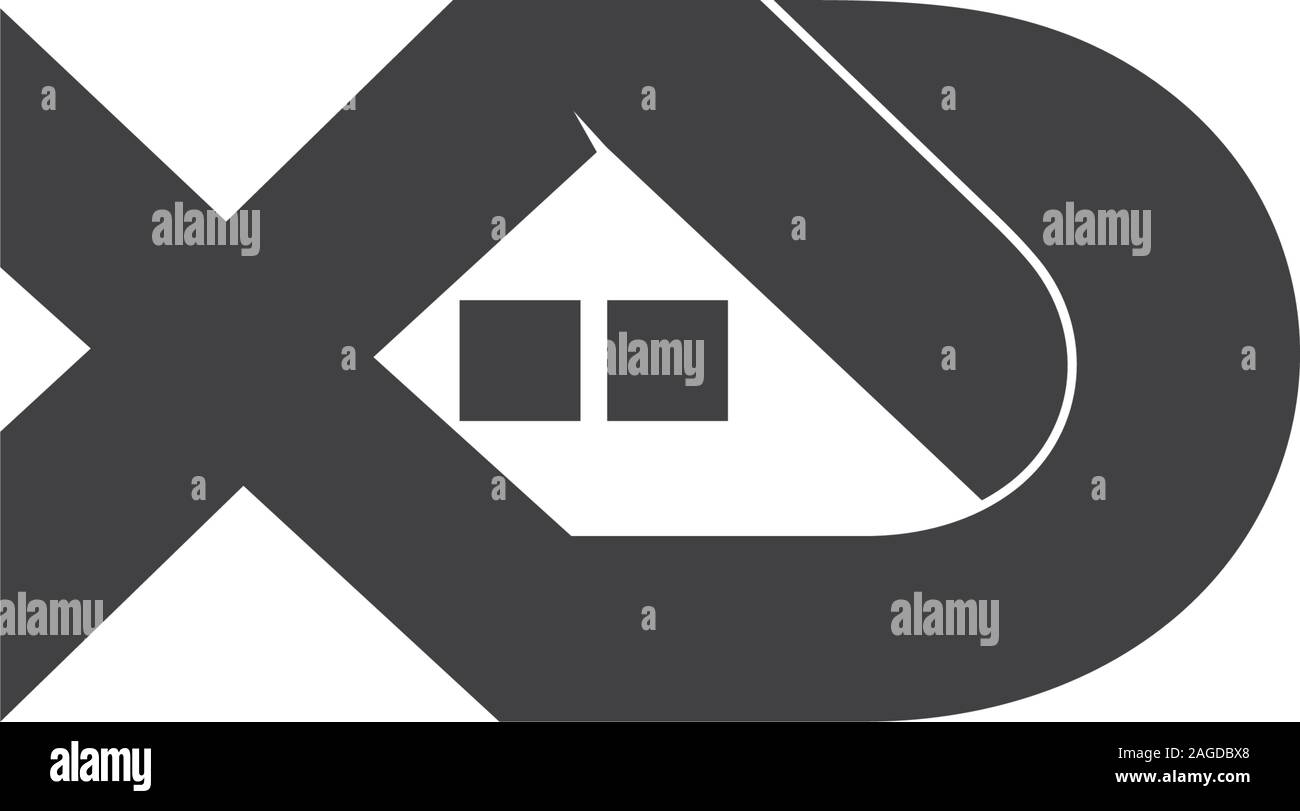 letter xd home shape logo vector Stock Vector Image & Art - Alamy