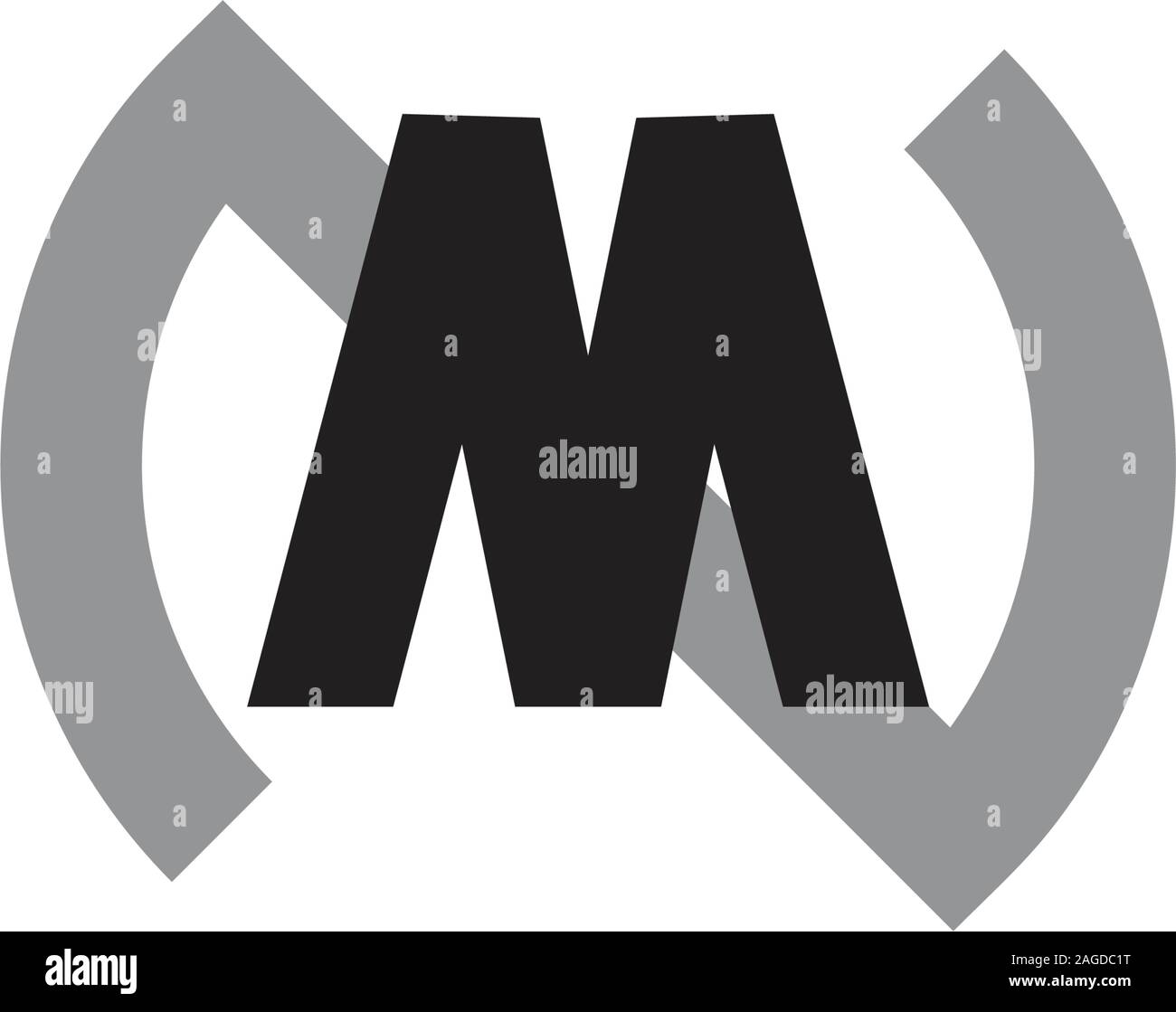 letter nm simple linked geometric logo vector Stock Vector Image & Art ...