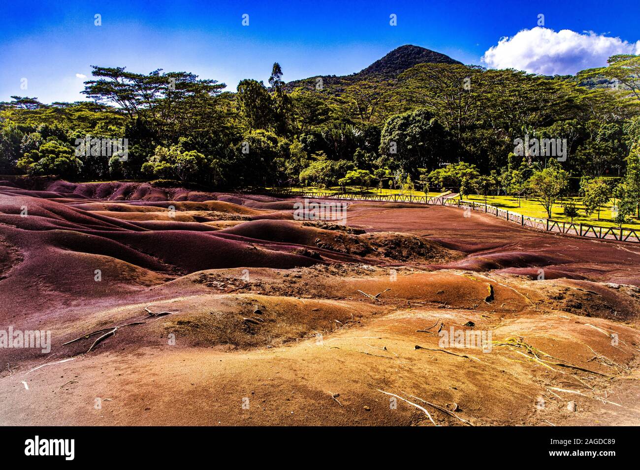Beautiful scenery of Seven colored earth in Mauritius Stock Photo - Alamy
