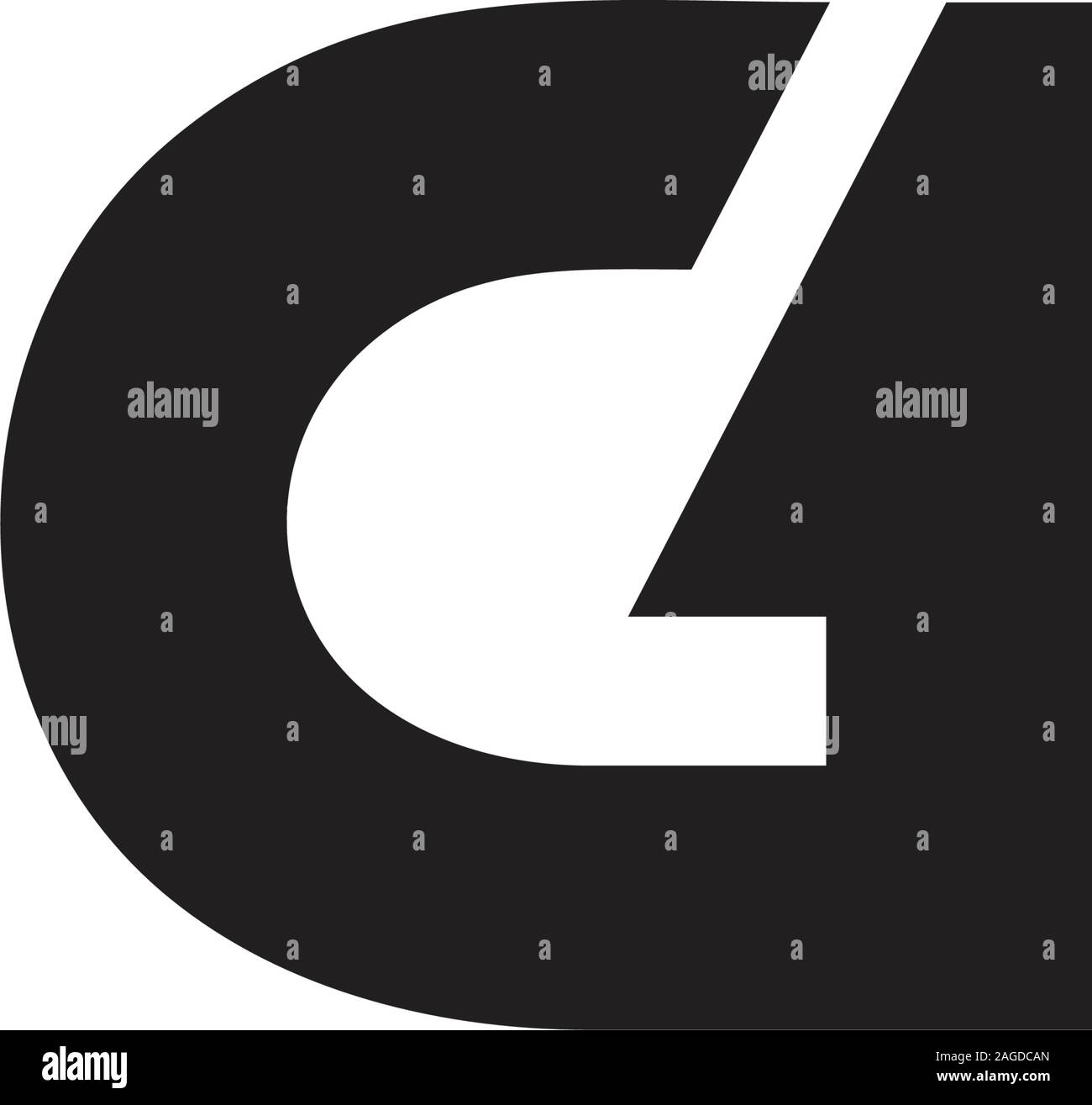 letter cd abstract negative space logo Stock Vector Image & Art - Alamy