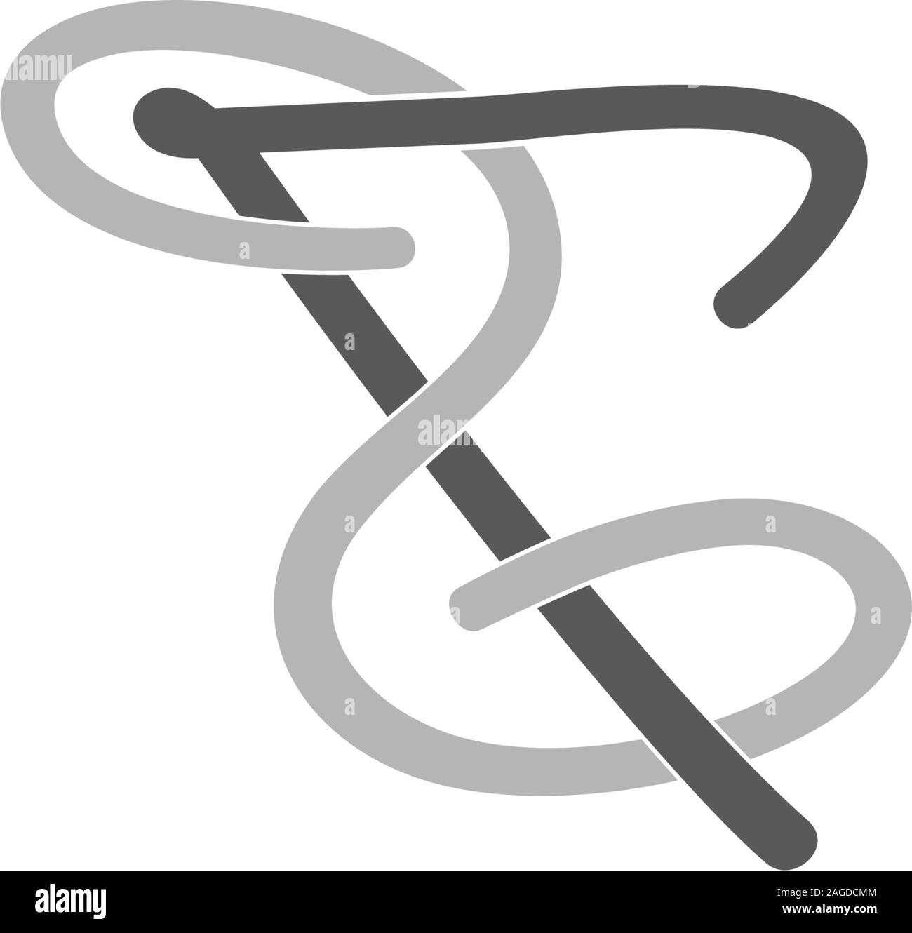 loop thread ribbon needle design symbol vector Stock Vector Image & Art ...