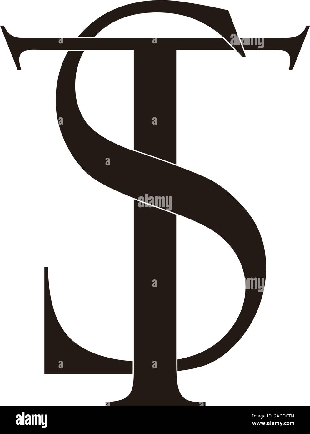 letter st linked monogram overlap logo vector Stock Vector Image & Art ...