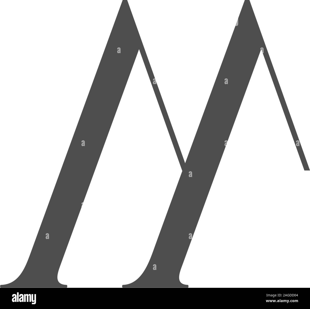 letter m simple abstract elegant design vector Stock Vector Image & Art ...