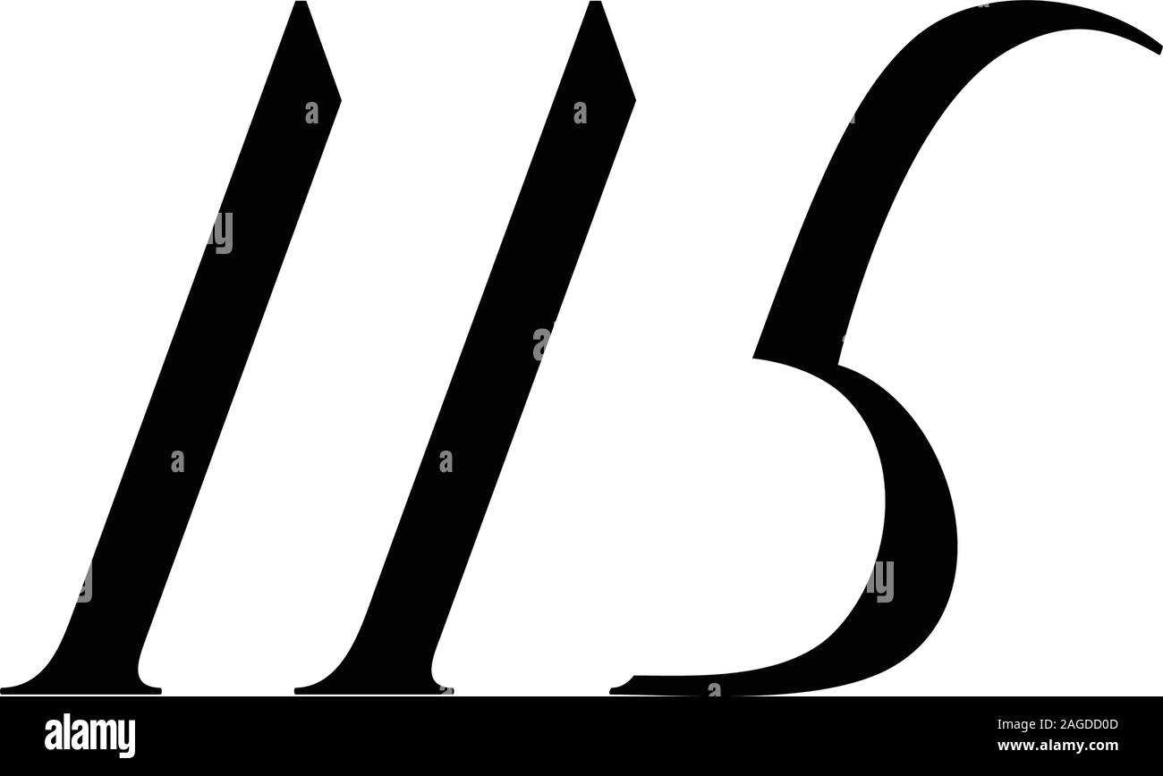 letter 2b simple abstract elegant design vector Stock Vector Image & Art - Alamy