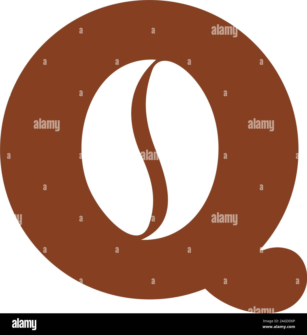 letter q coffee bean cute design vector Stock Vector Image & Art - Alamy