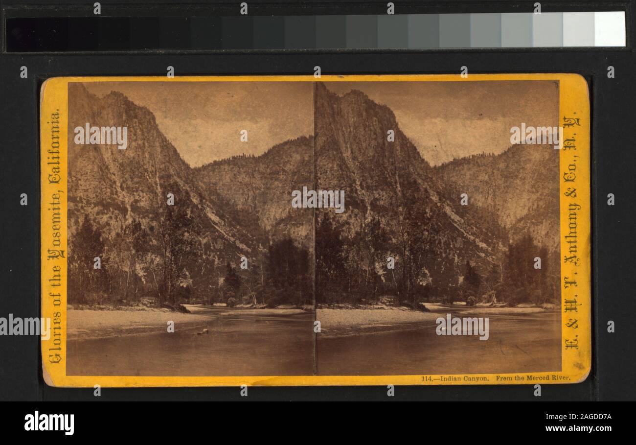 Indian Canyon, from the Merced River by E. & H. T. Anthony & Co ...