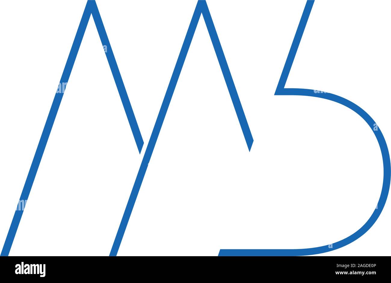 letter mb simple thin line logo vector Stock Vector Image & Art - Alamy