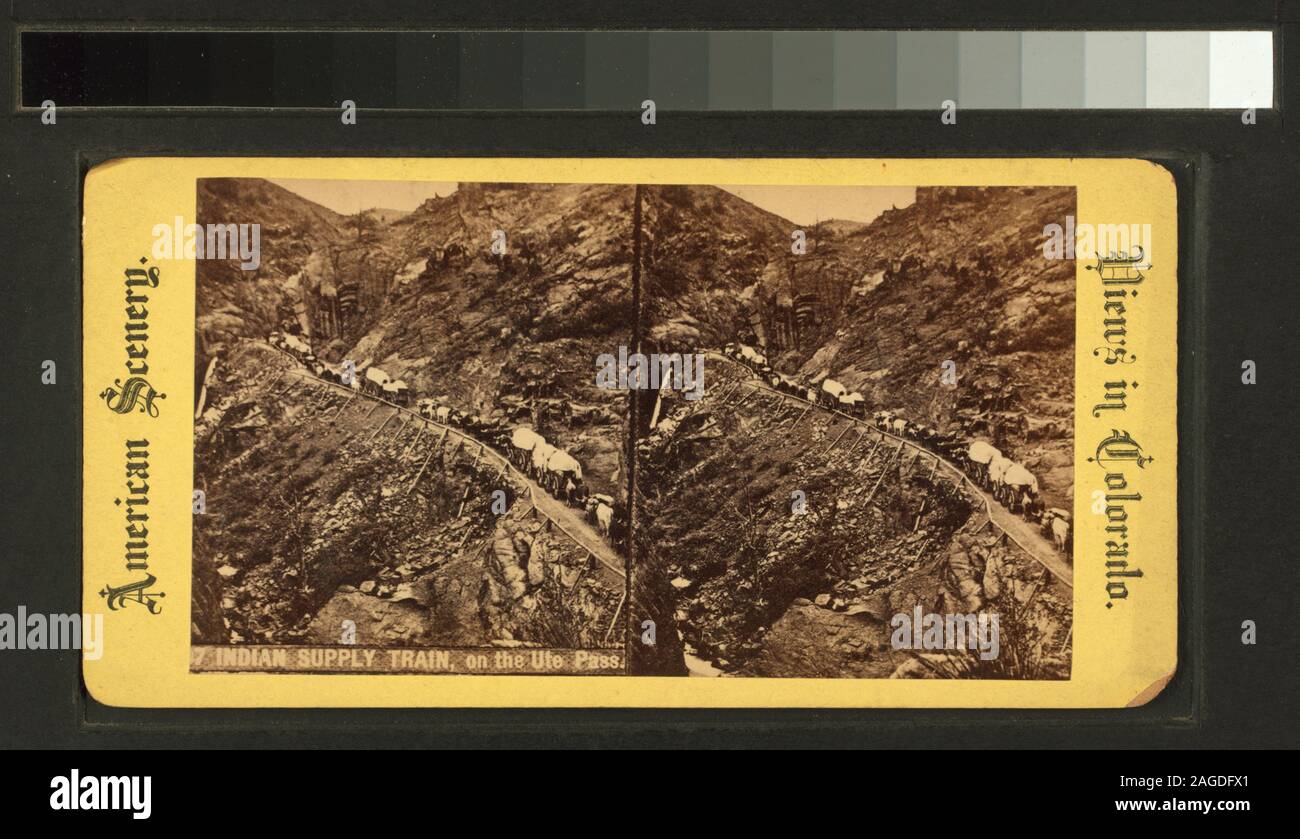 Indian supply train, on the Ute Pass Indian supply train, on the Ute ...