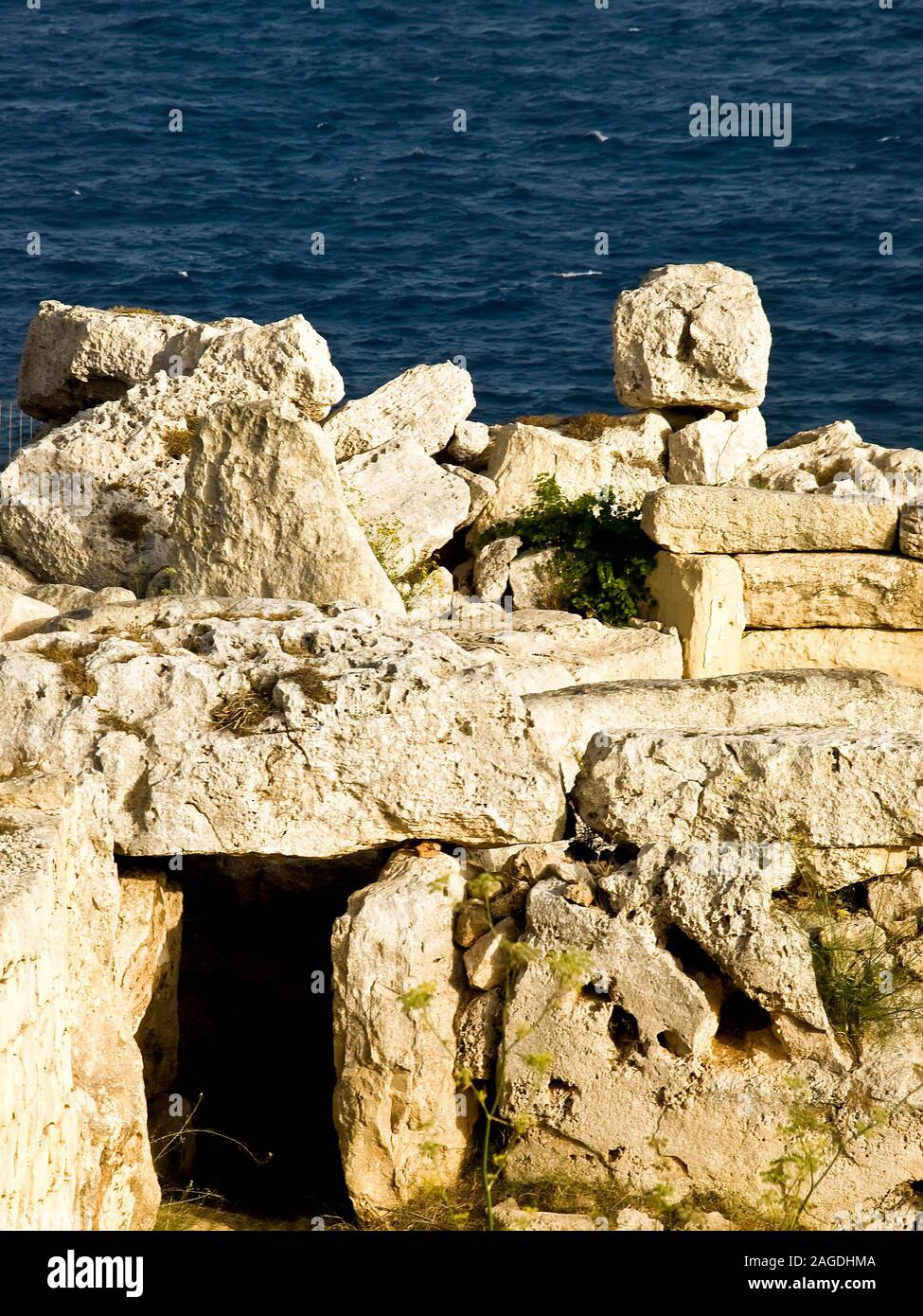 Mnajdra Neolithic Temple in Malta Stock Photo - Alamy