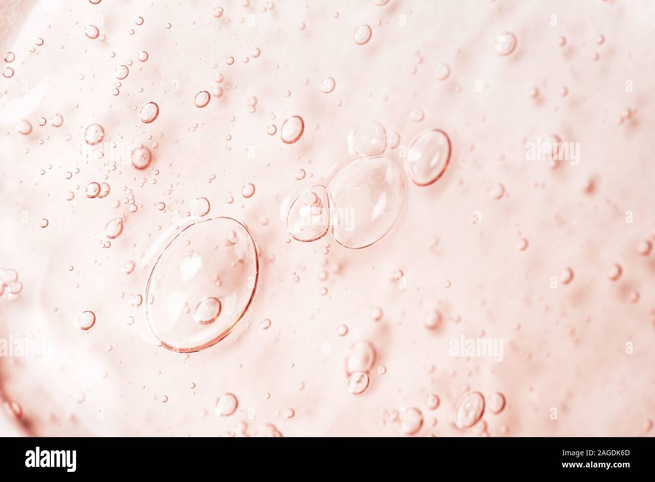 Hyaluronic acid with bubbles on white background. Beauty concept Stock ...