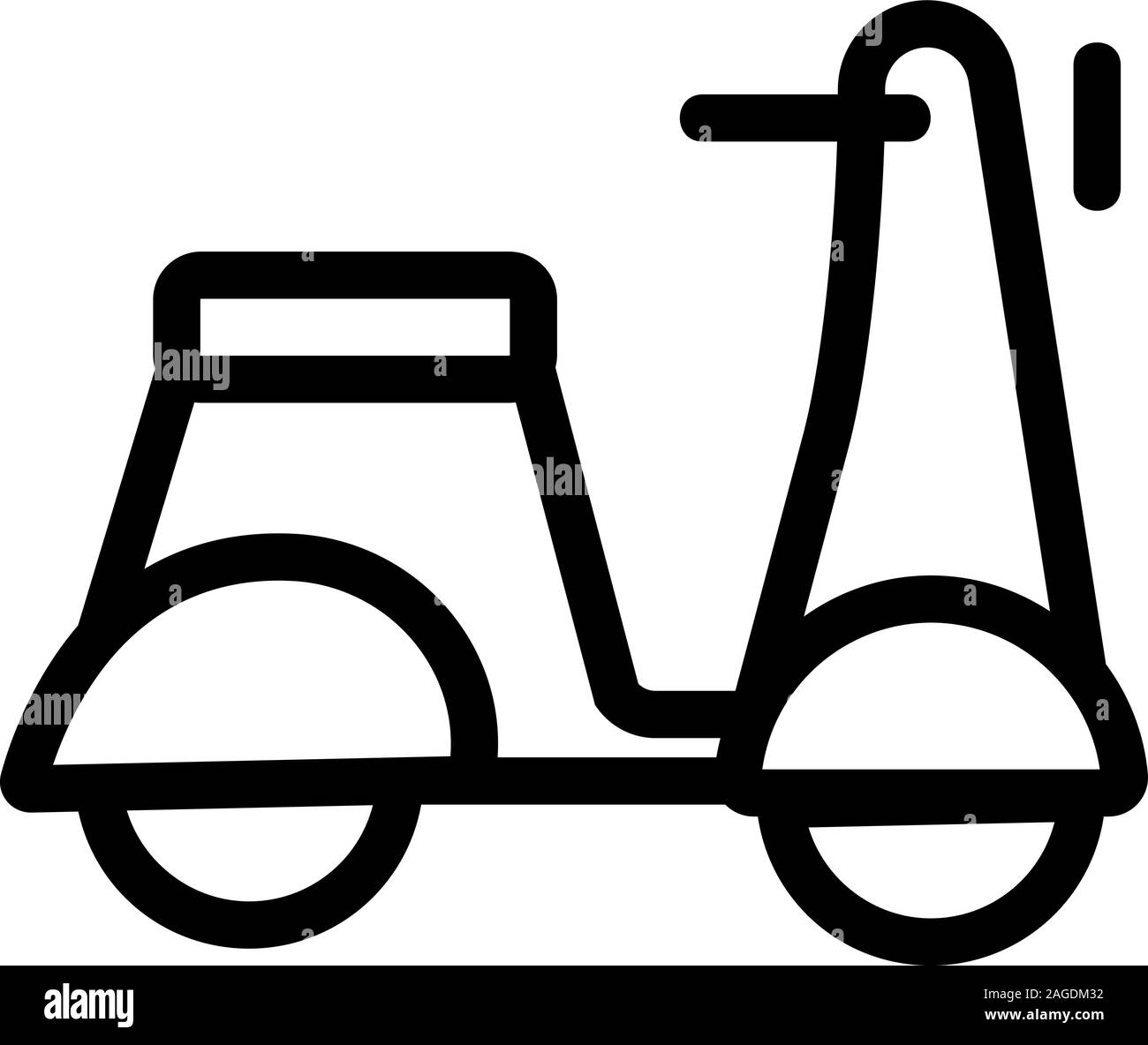 moped icon vector. Isolated contour symbol illustration Stock Vector ...