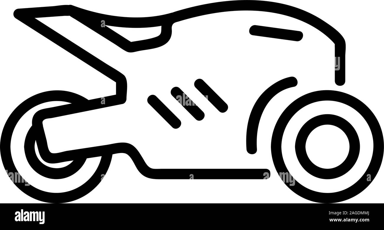 motorcycle icon vector. Isolated contour symbol illustration Stock ...