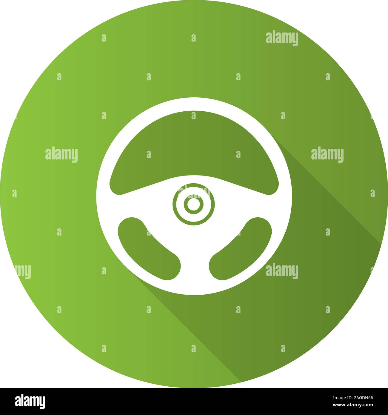 Car rudder flat design long shadow glyph icon. Vector silhouette ...