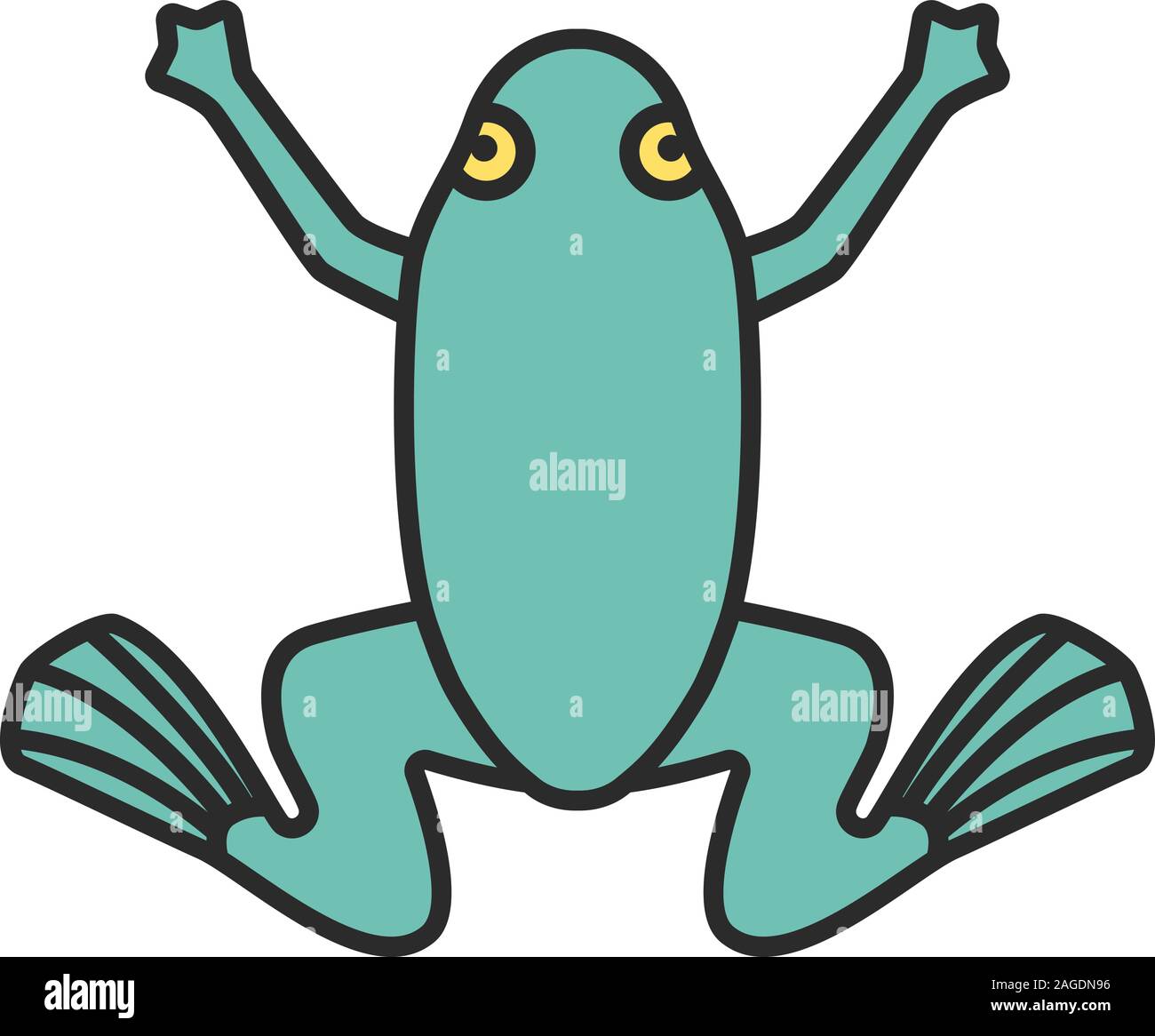 Frog color icon. Toad. Isolated vector illustration Stock Vector Image ...