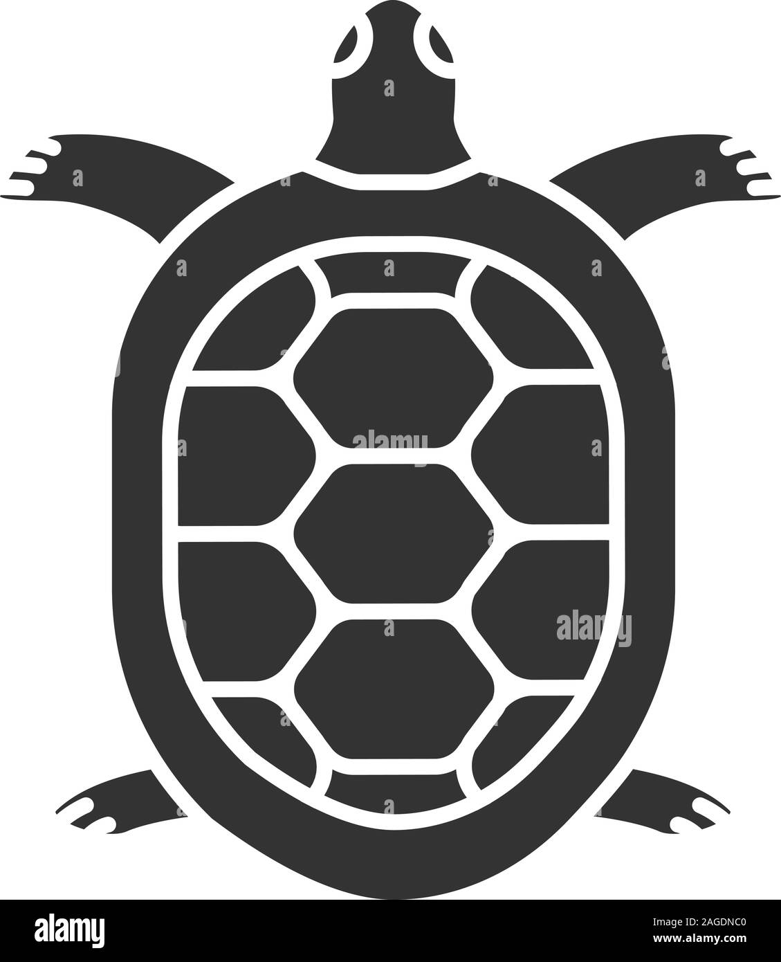 Tortoise glyph icon. Turtle. Silhouette symbol. Negative space. Vector ...