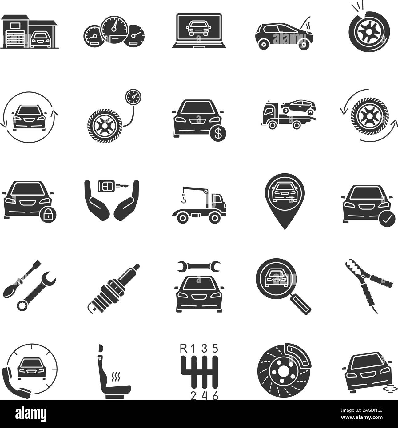 Auto symbols vehicle Black and White Stock Photos & Images - Alamy