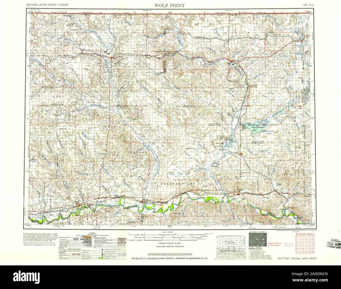 Wolf point map hi-res stock photography and images - Alamy