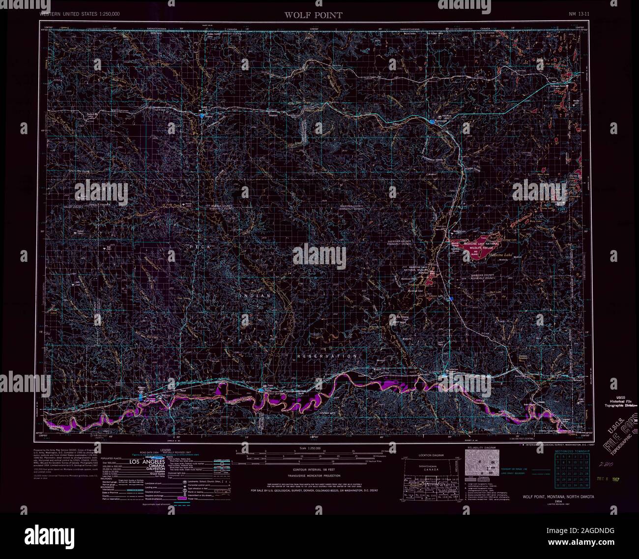 Wolf point map hi-res stock photography and images - Alamy