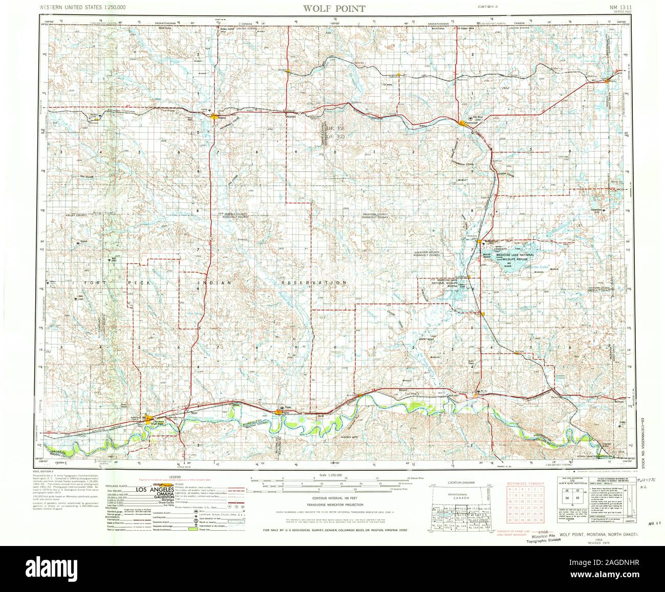 Wolf point map Cut Out Stock Images & Pictures - Alamy