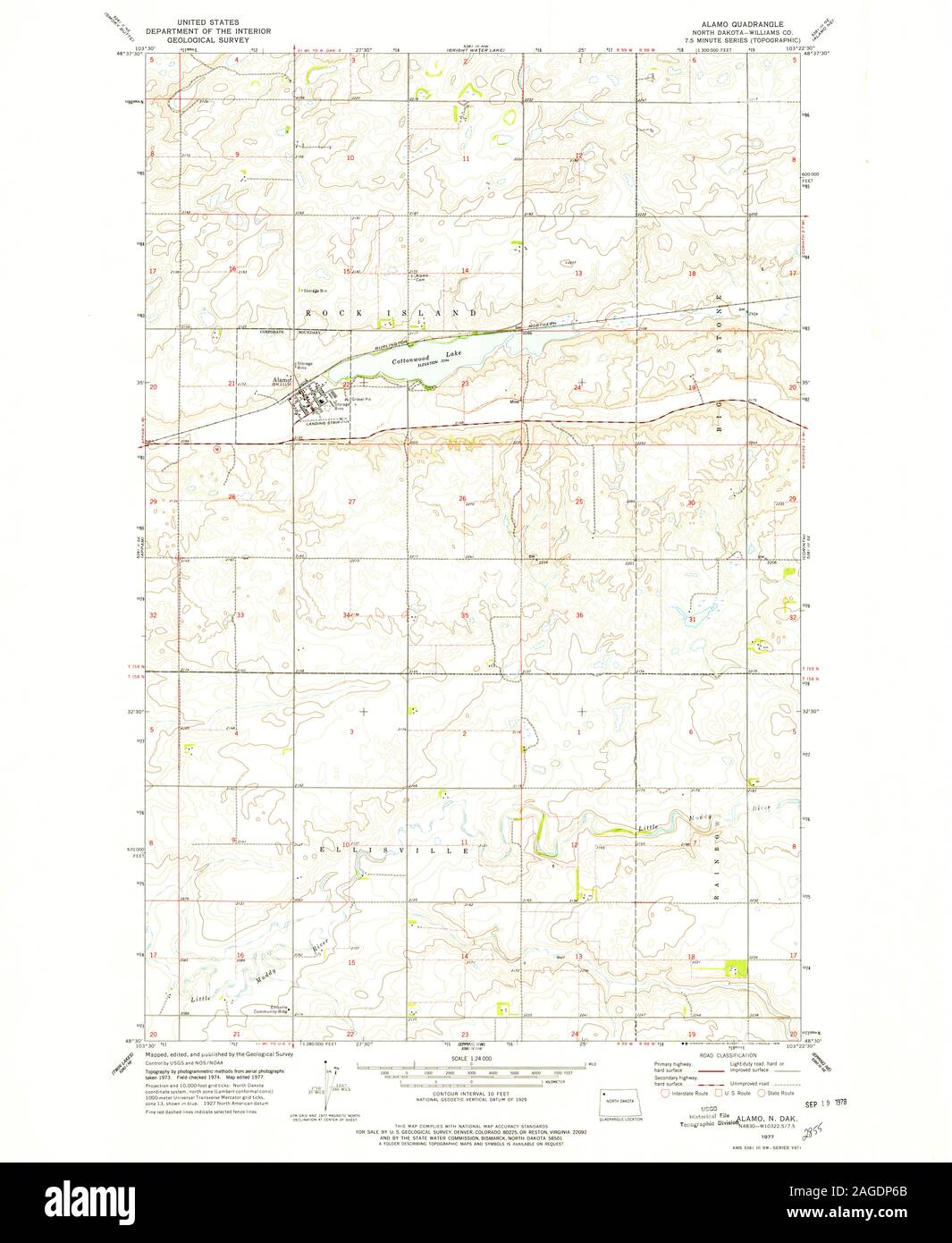 Map of alamo north dakota hi-res stock photography and images - Alamy