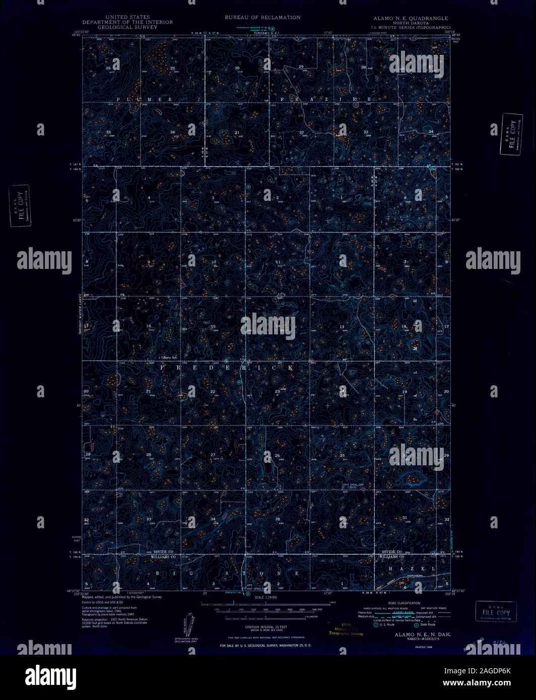 Map of alamo north dakota hi-res stock photography and images - Alamy