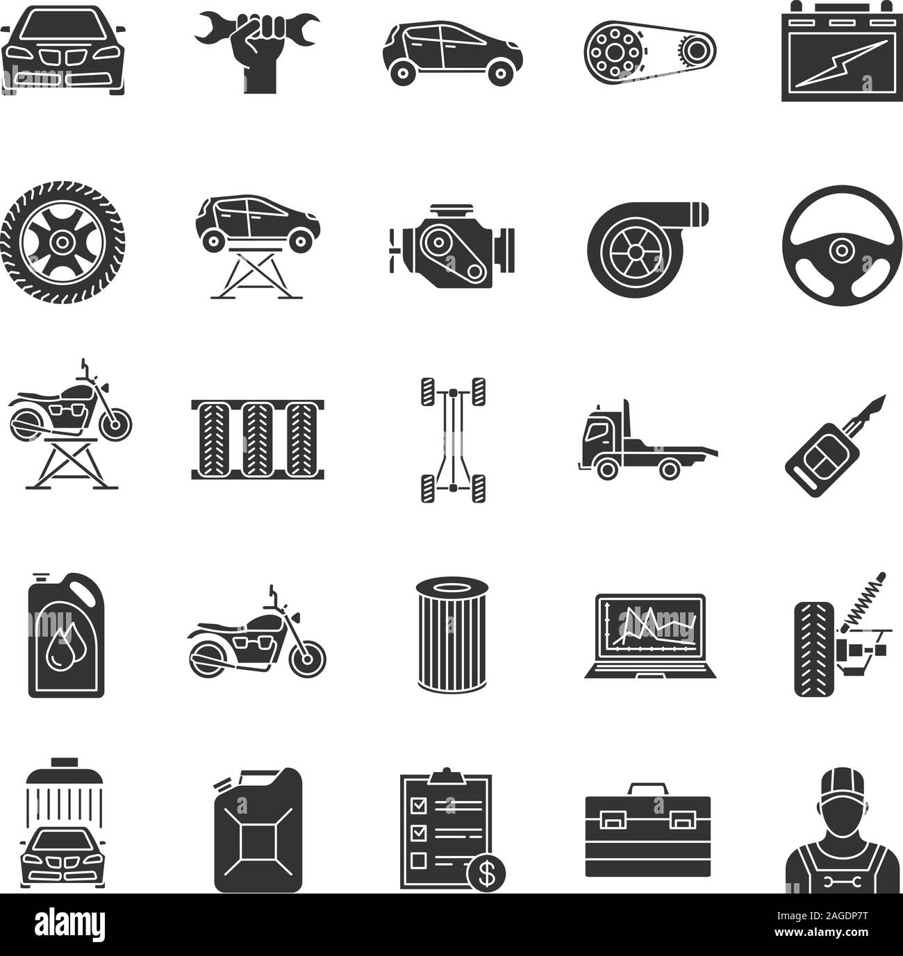 Auto spare parts car workshop Black and White Stock Photos & Images - Alamy