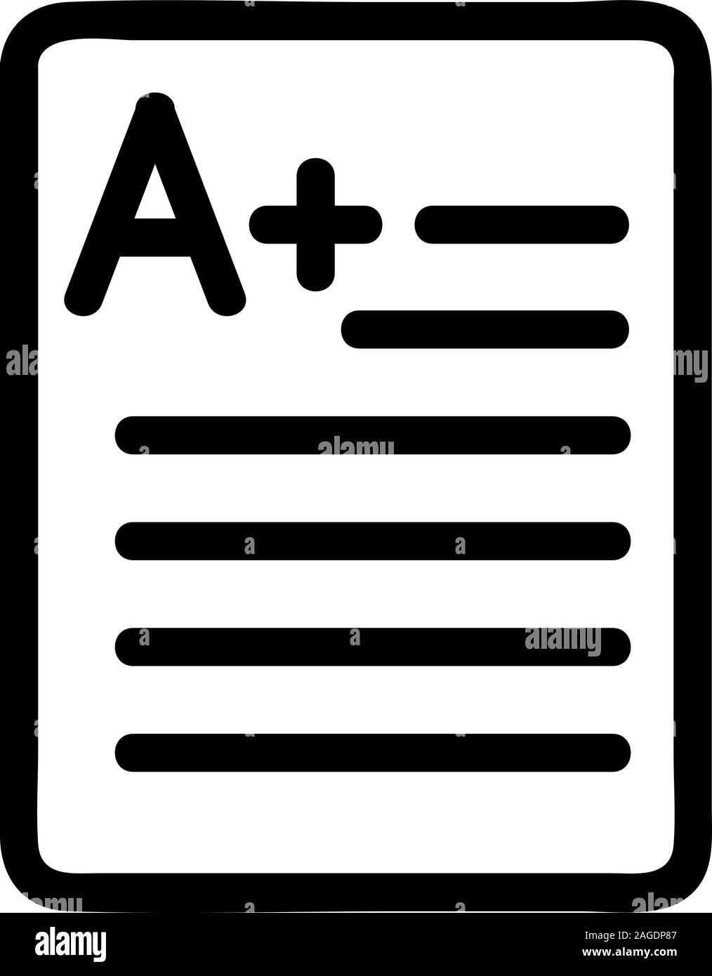 Test results icon vector. Isolated contour symbol illustration Stock ...