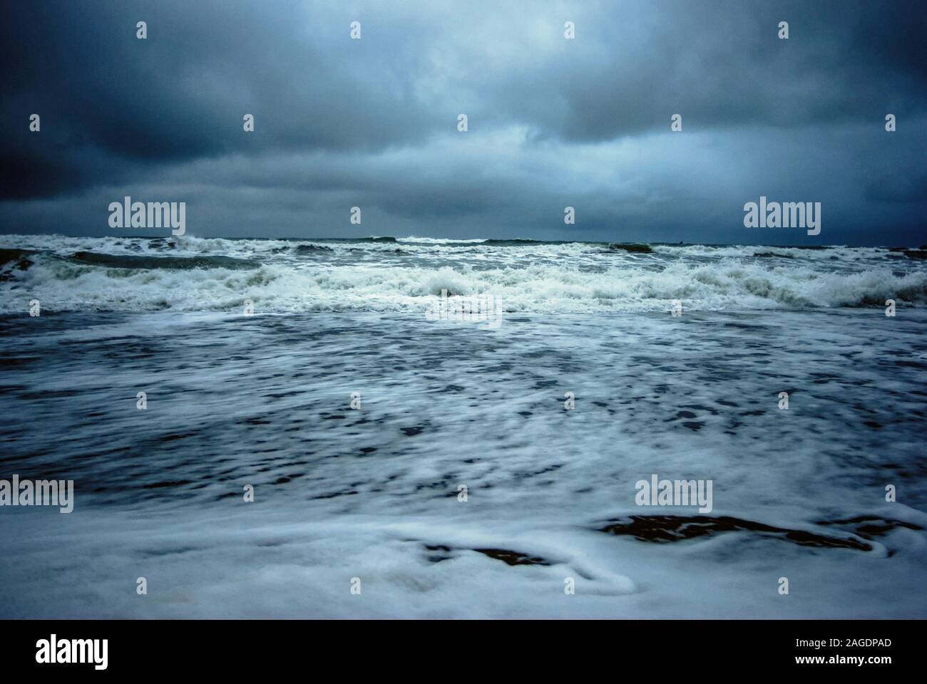 Beautiful scenery of a stormy sea with crazy sea waves - great for a ...