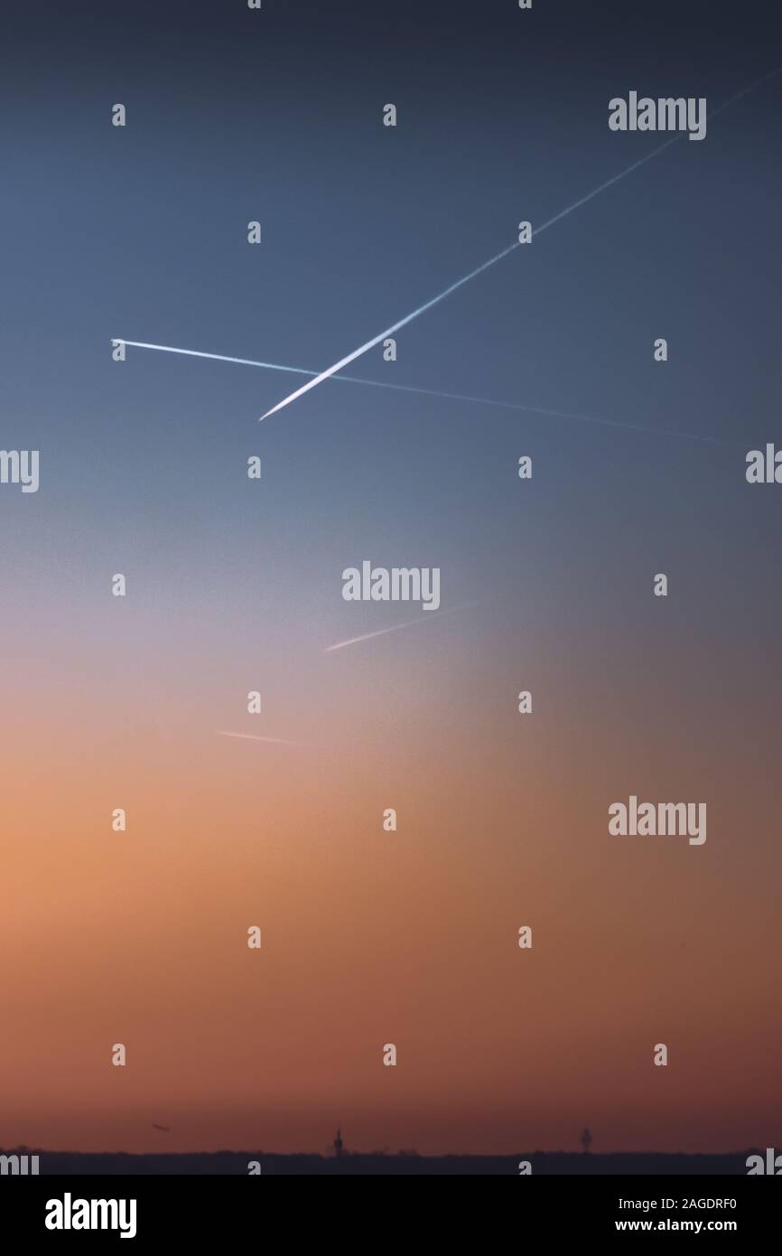 Sky with beautiful warm colors creating the perfect sunset scenery ...