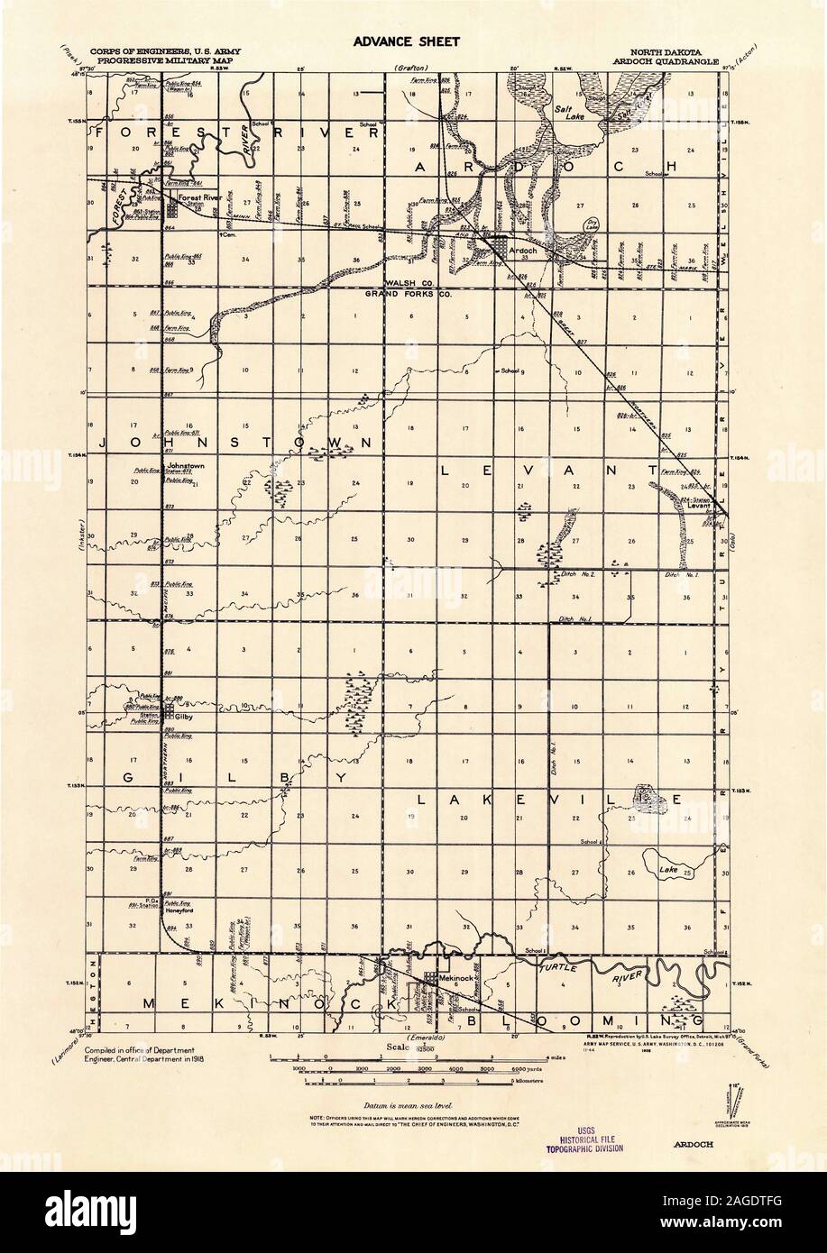 Map of ardoch north dakota hi-res stock photography and images - Alamy