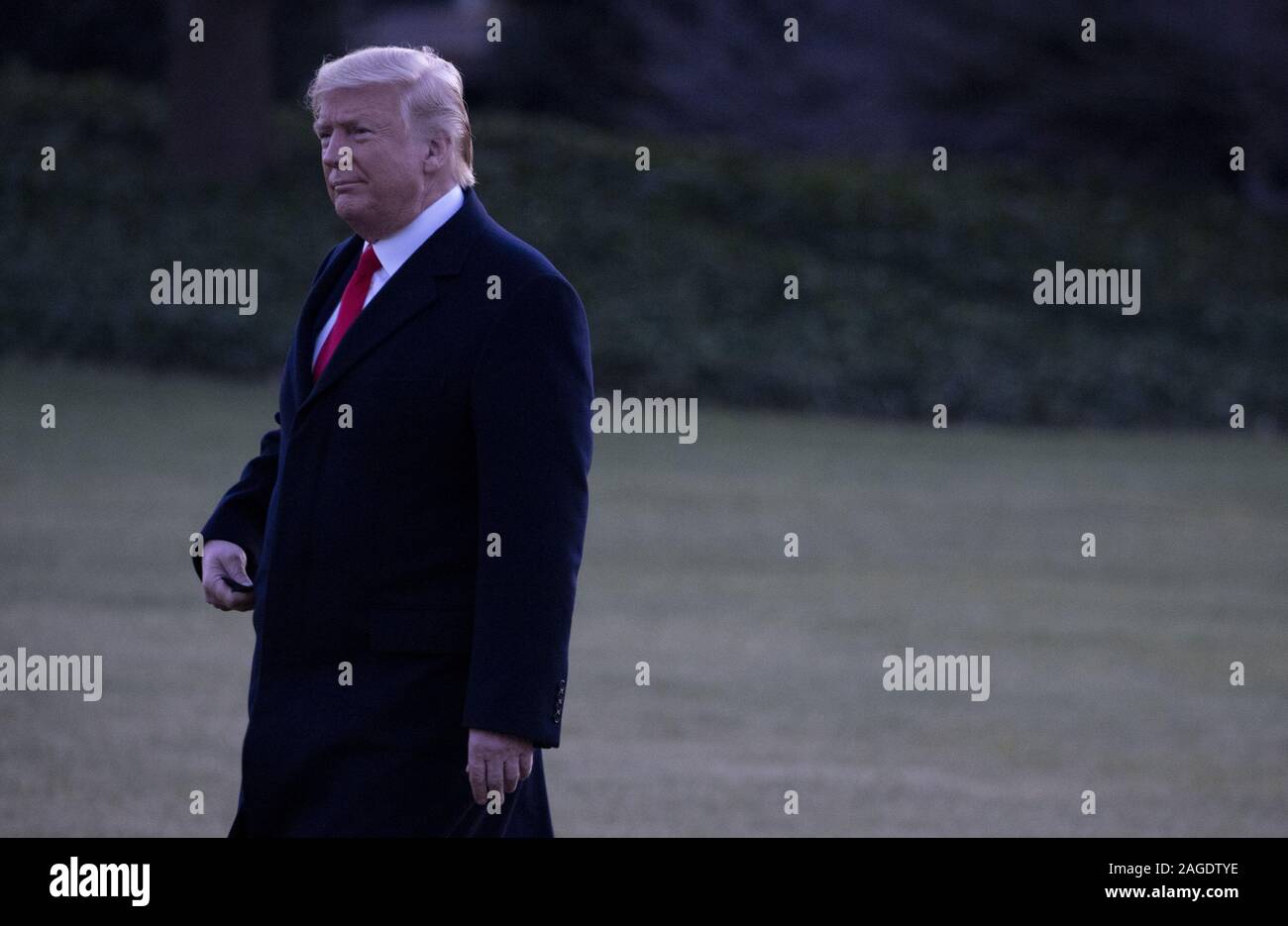 Washington, United States. 18th Dec, 2019. President Donald Trump walks ...