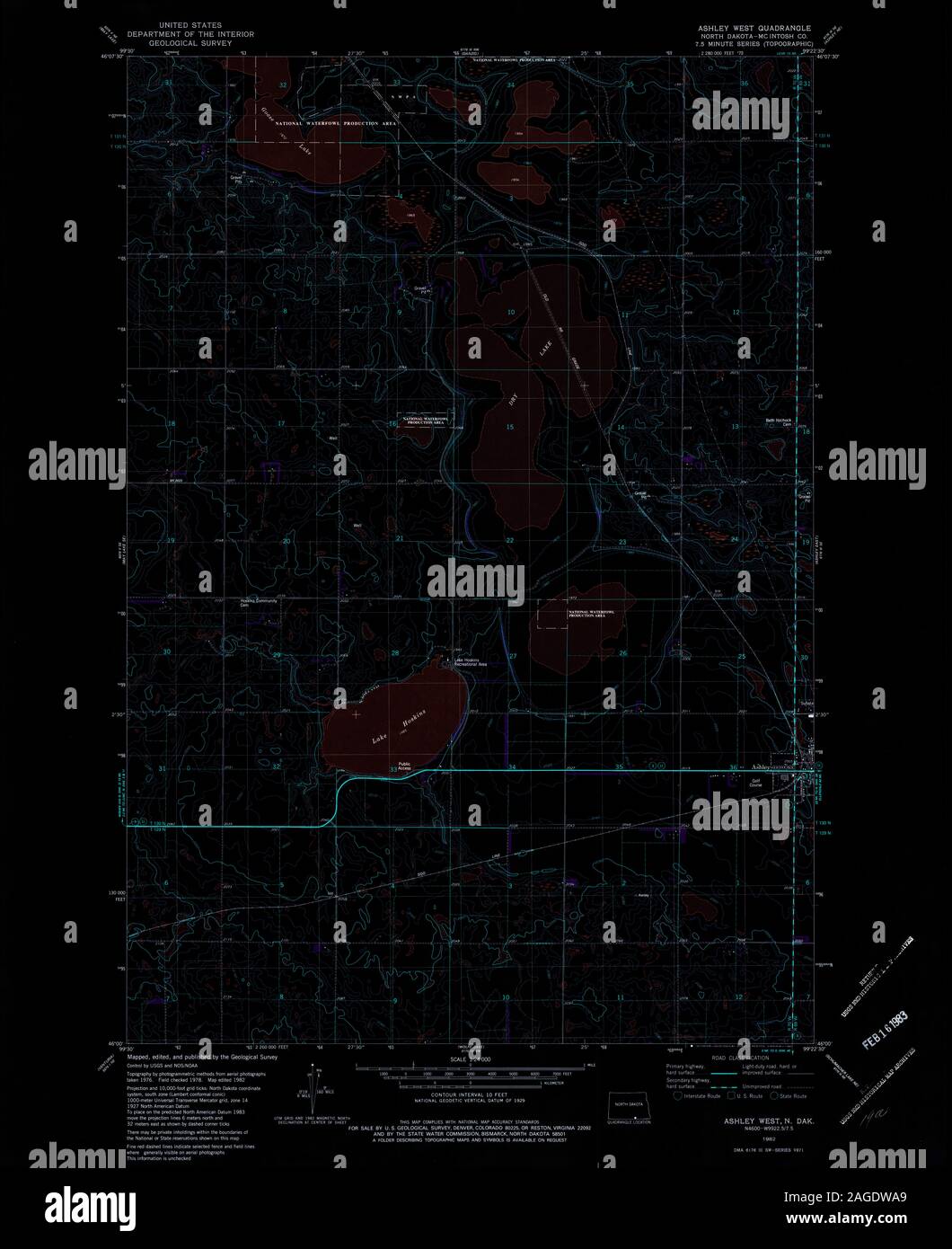 Ashley north dakota map hi-res stock photography and images - Alamy