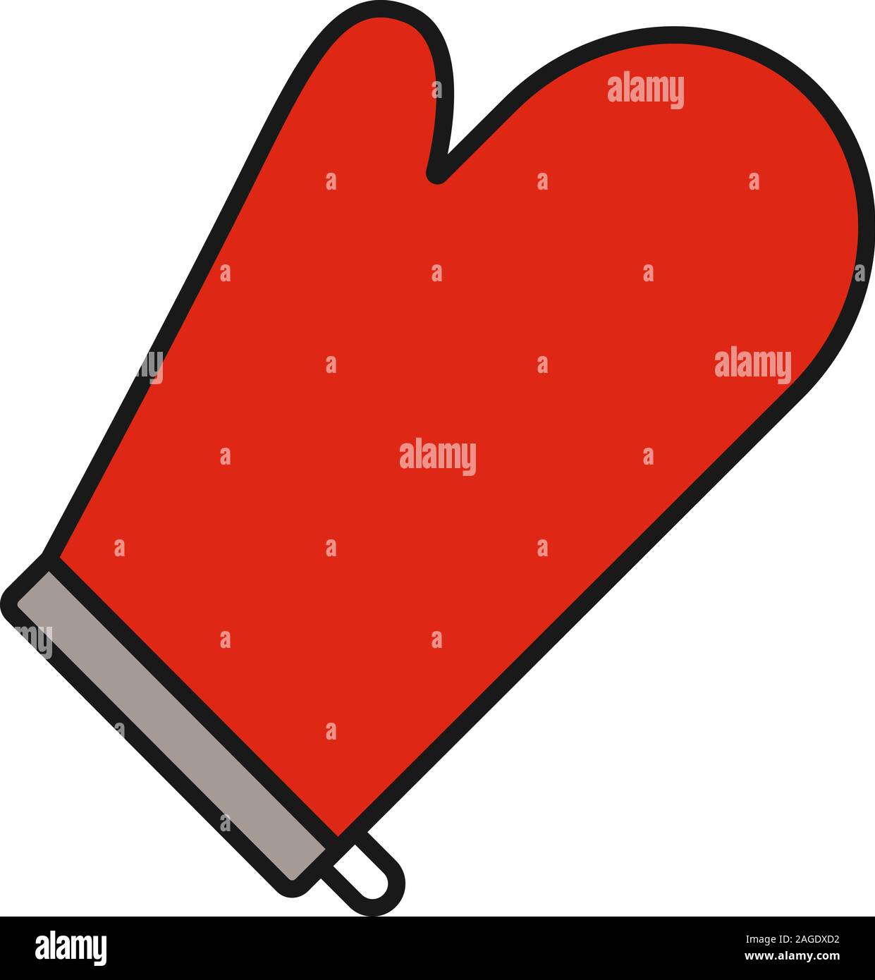 Oven mitt color icon. Pot holder. Isolated vector illustration Stock ...