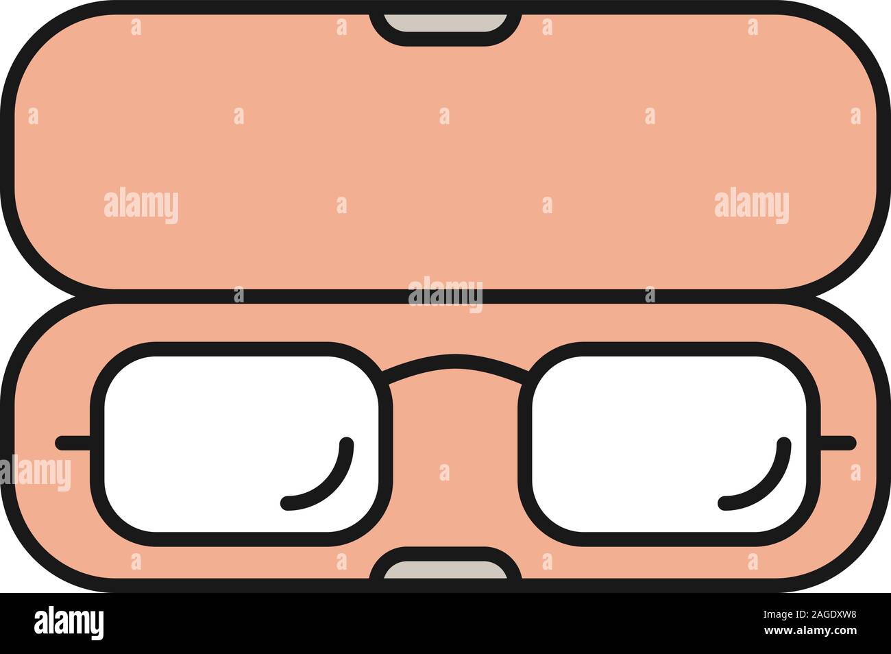 Eyeglasses case color icon. Spectacles box. Isolated vector ...