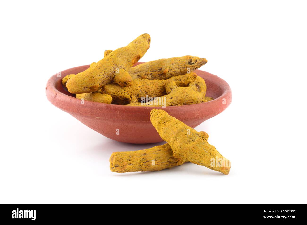 Heap ground turmeric roots Cut Out Stock Images & Pictures - Alamy