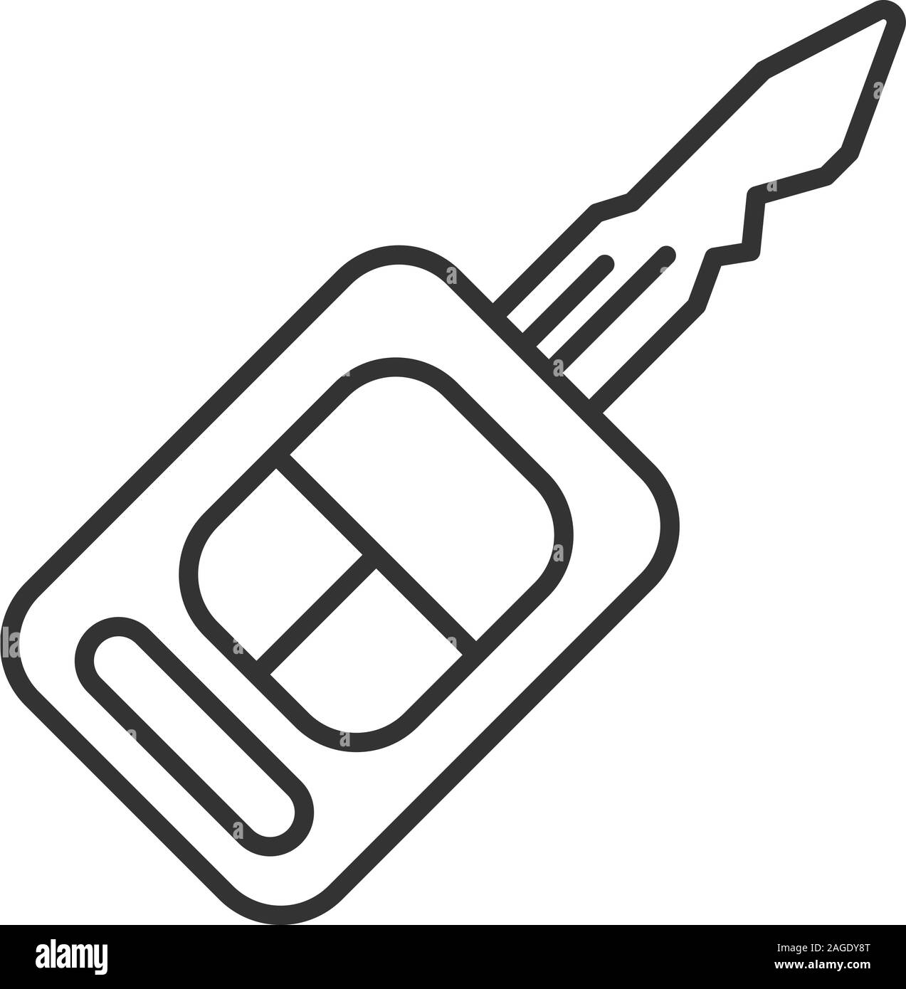 Car key linear icon. Thin line illustration. Contour symbol. Vector ...