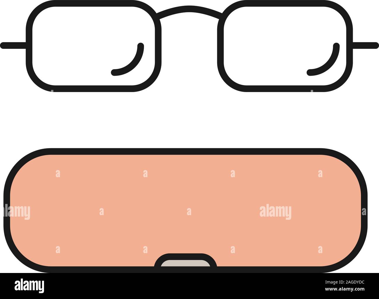 Eyeglasses case color icon. Spectacles box. Isolated vector ...