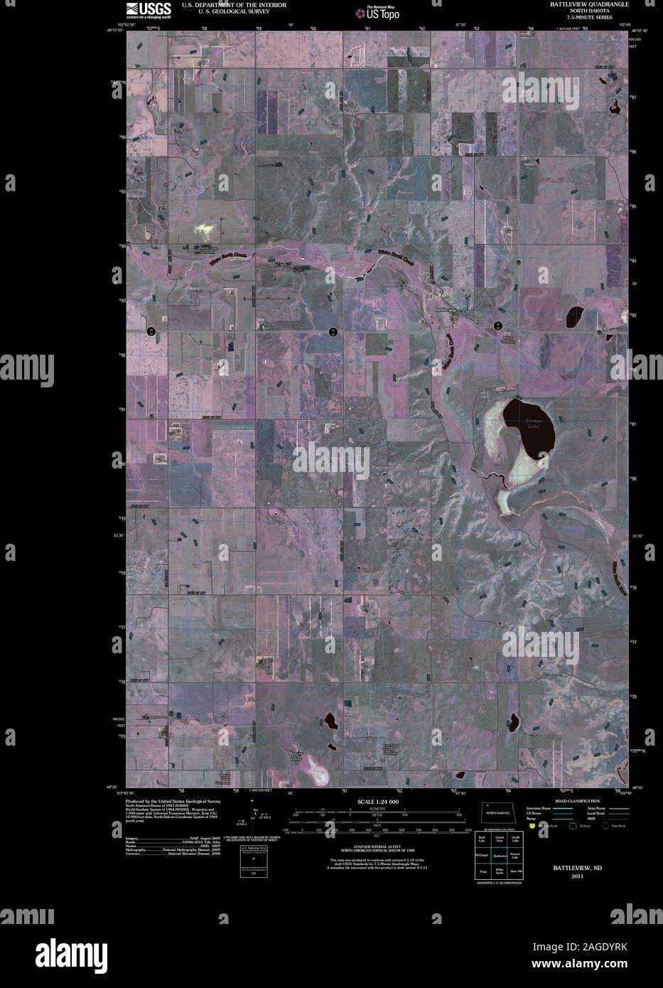 Battleview north dakota map hi-res stock photography and images - Alamy