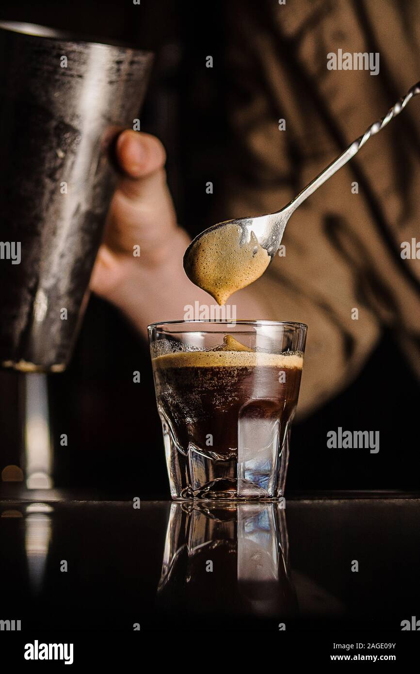 Female hand stir coffee coffee hi-res stock photography and images - Alamy
