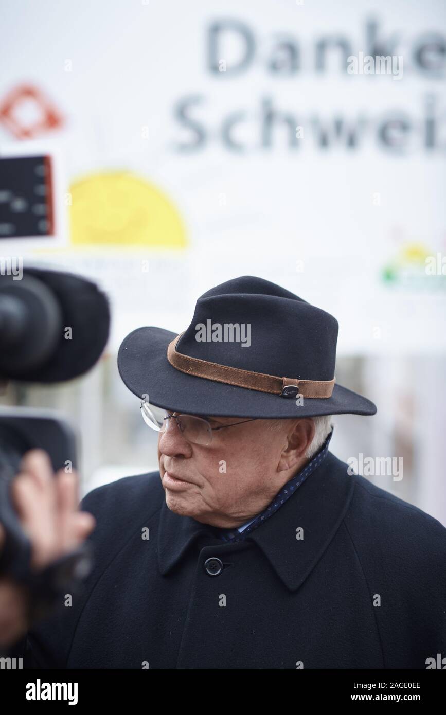 BERN, SWITZERLAND - Dec 06, 2017: A picture of Christoph Blocher ...