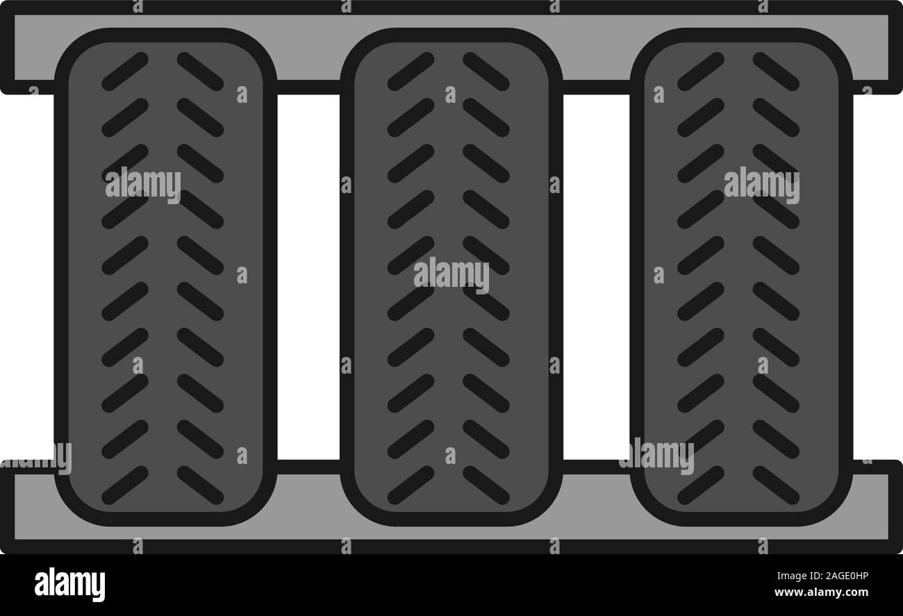 Car tires color icon. Automobile wheels. Isolated vector illustration ...