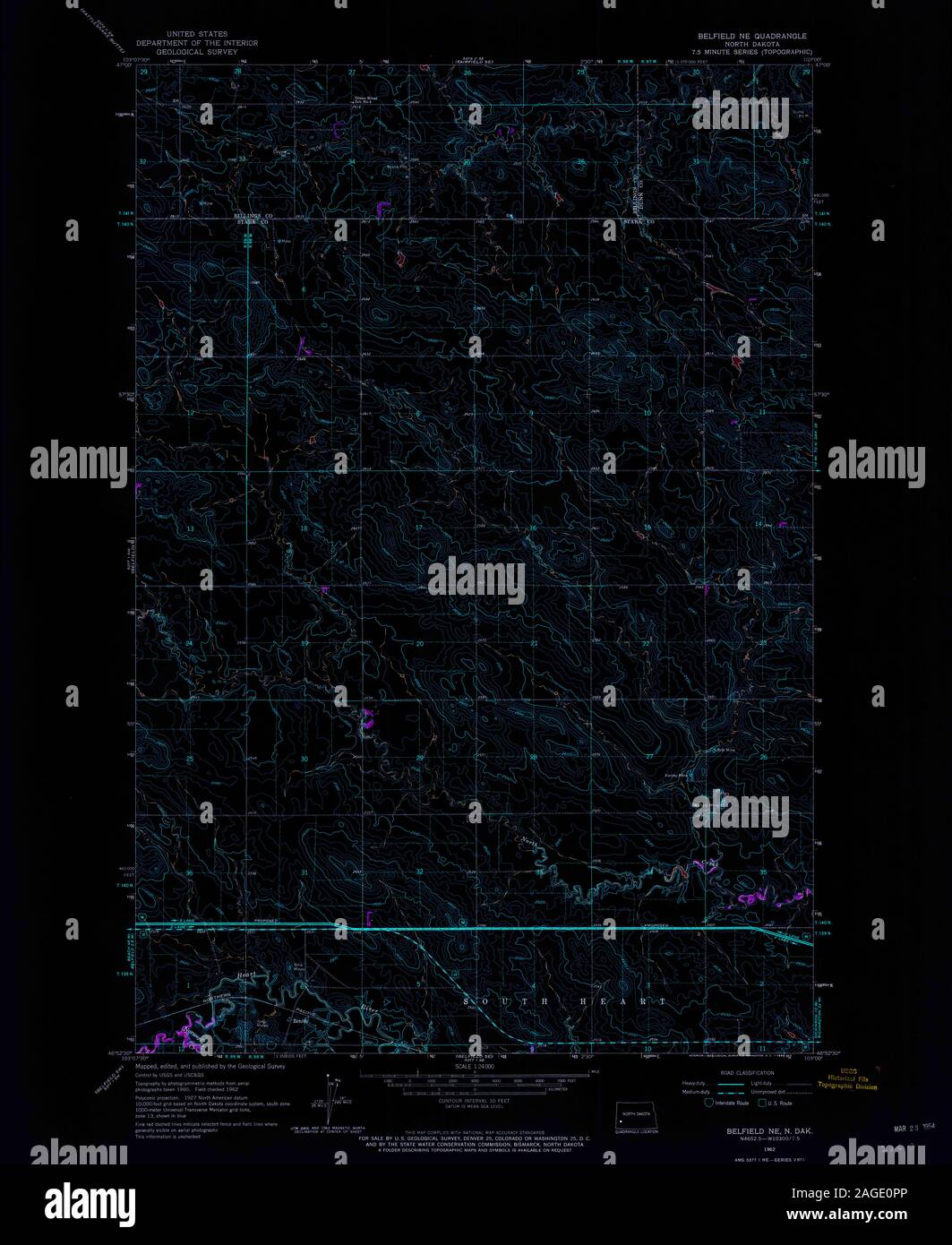 Belfield map hi-res stock photography and images - Alamy