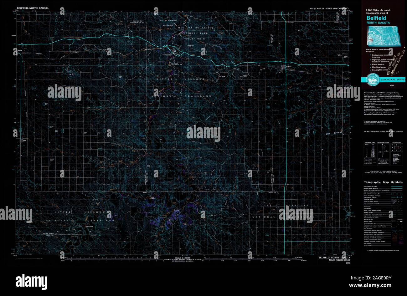 Belfield map hi-res stock photography and images - Alamy