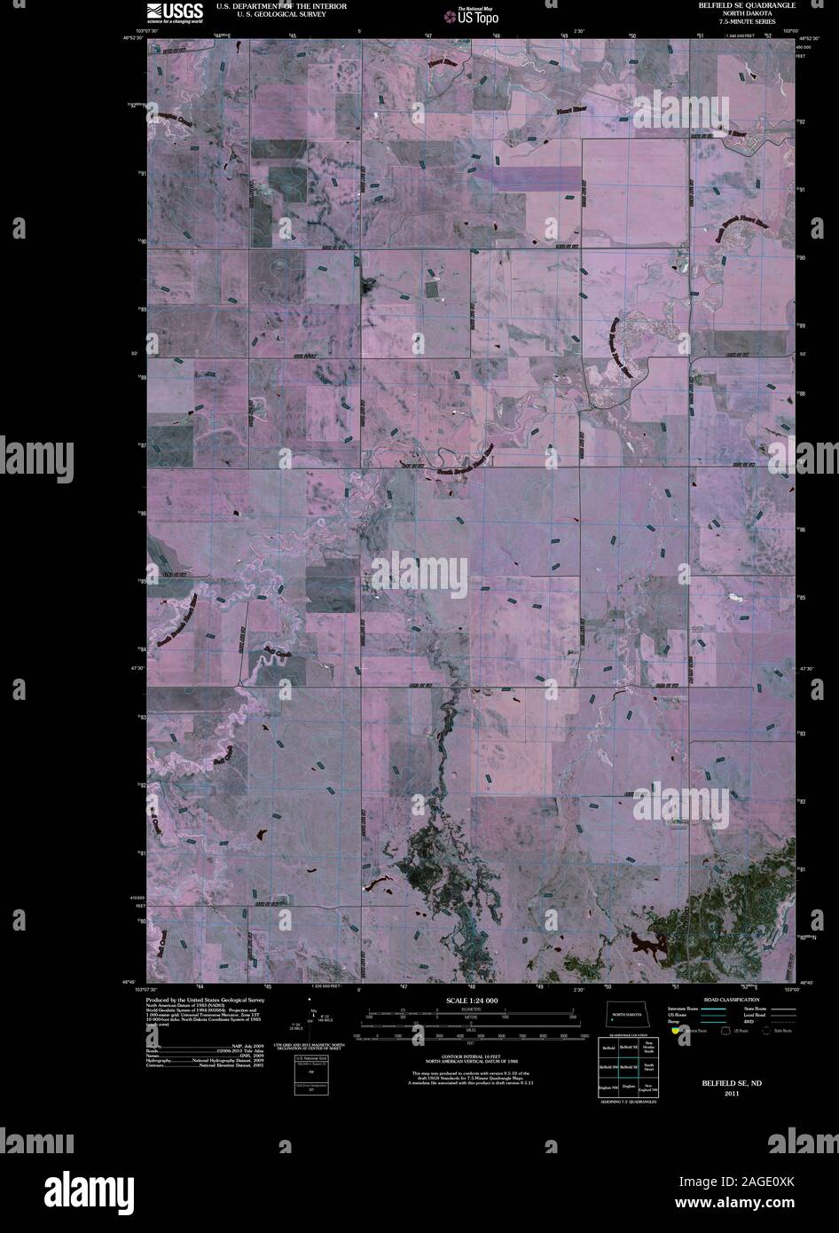 Belfield map hi-res stock photography and images - Alamy