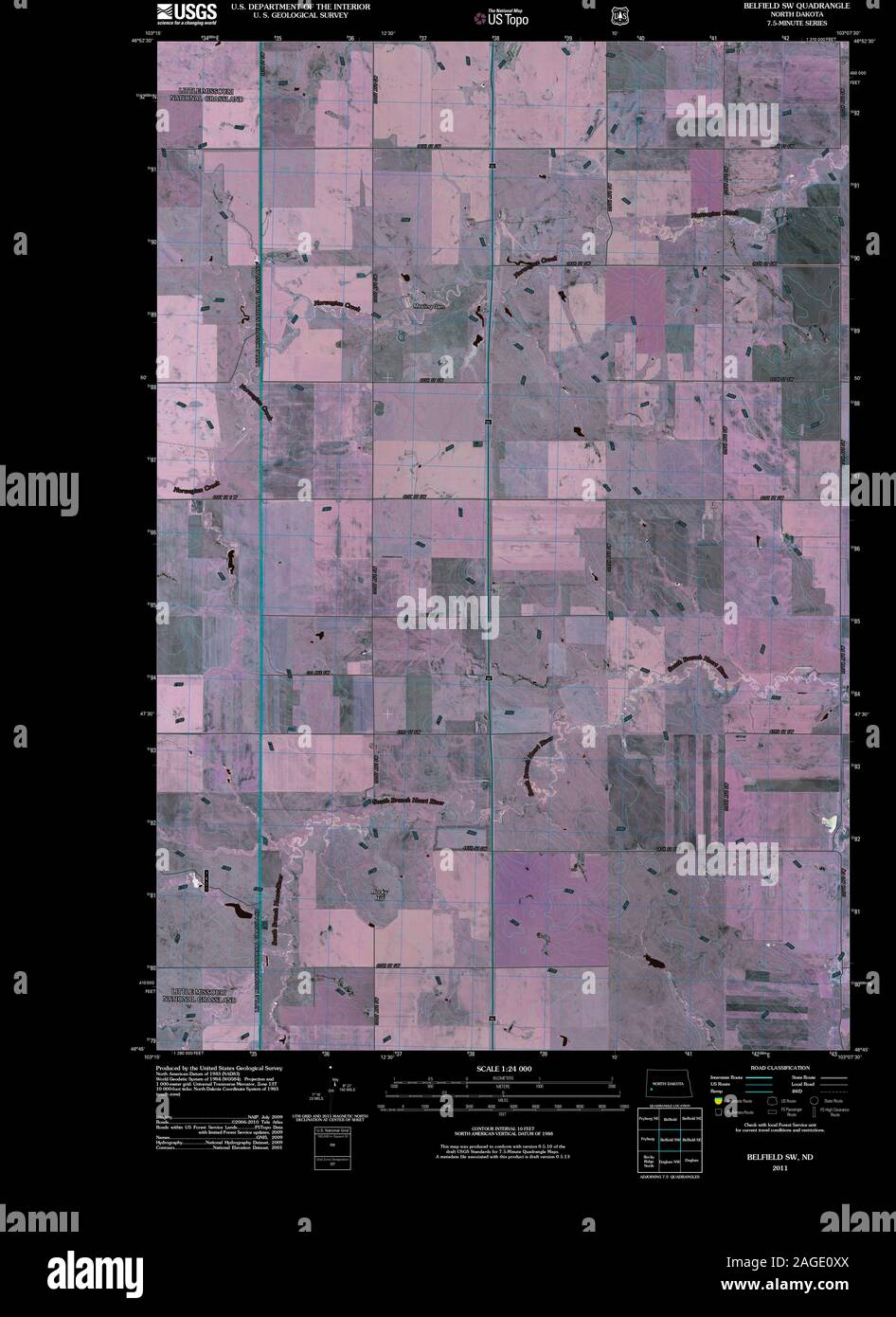 Belfield map hi-res stock photography and images - Alamy