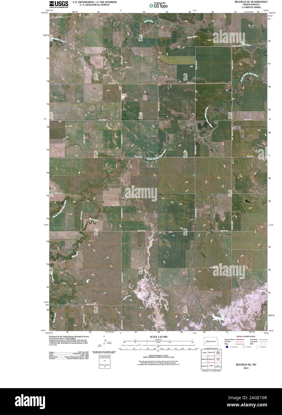 Belfield map hi-res stock photography and images - Alamy