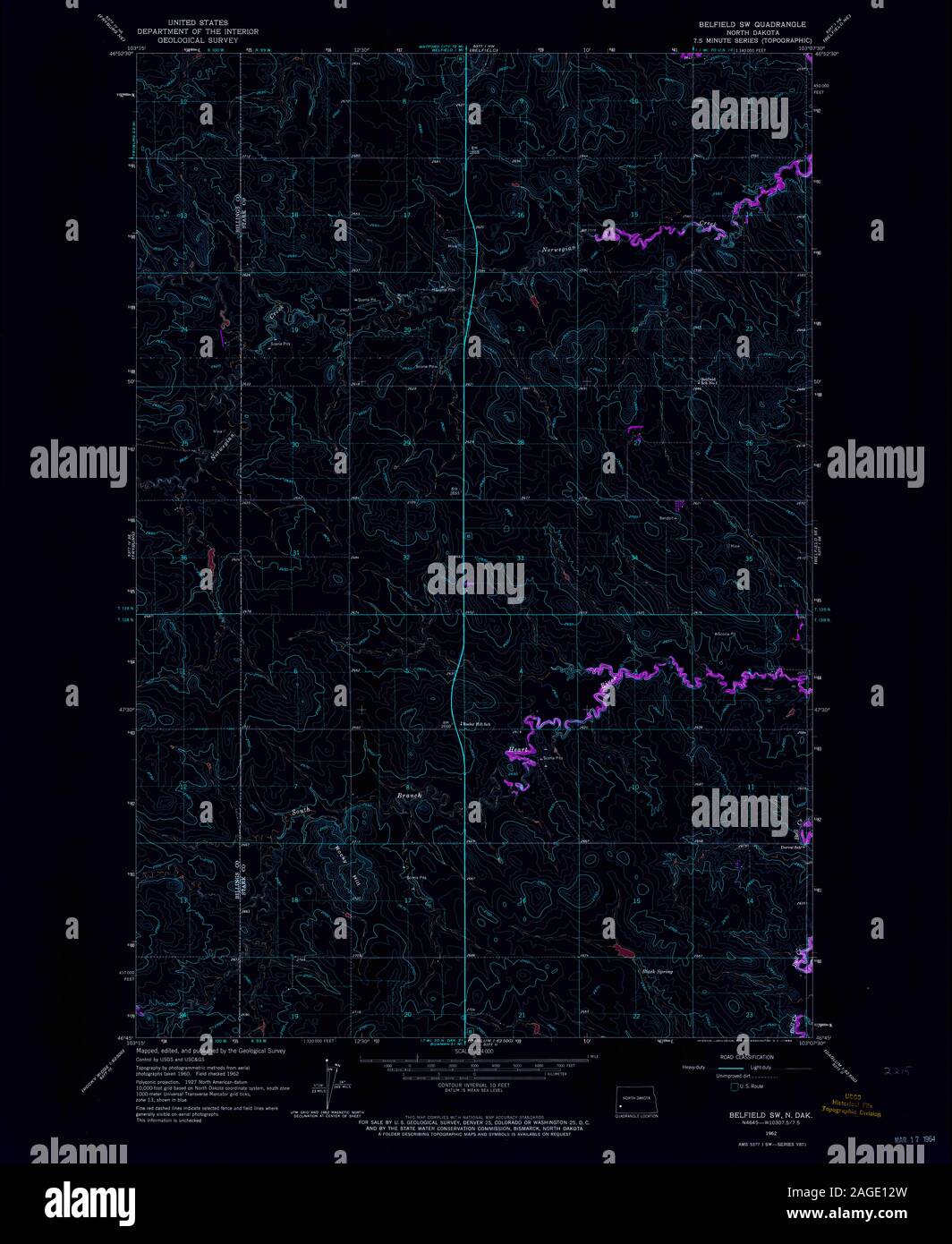 Belfield map hi-res stock photography and images - Alamy