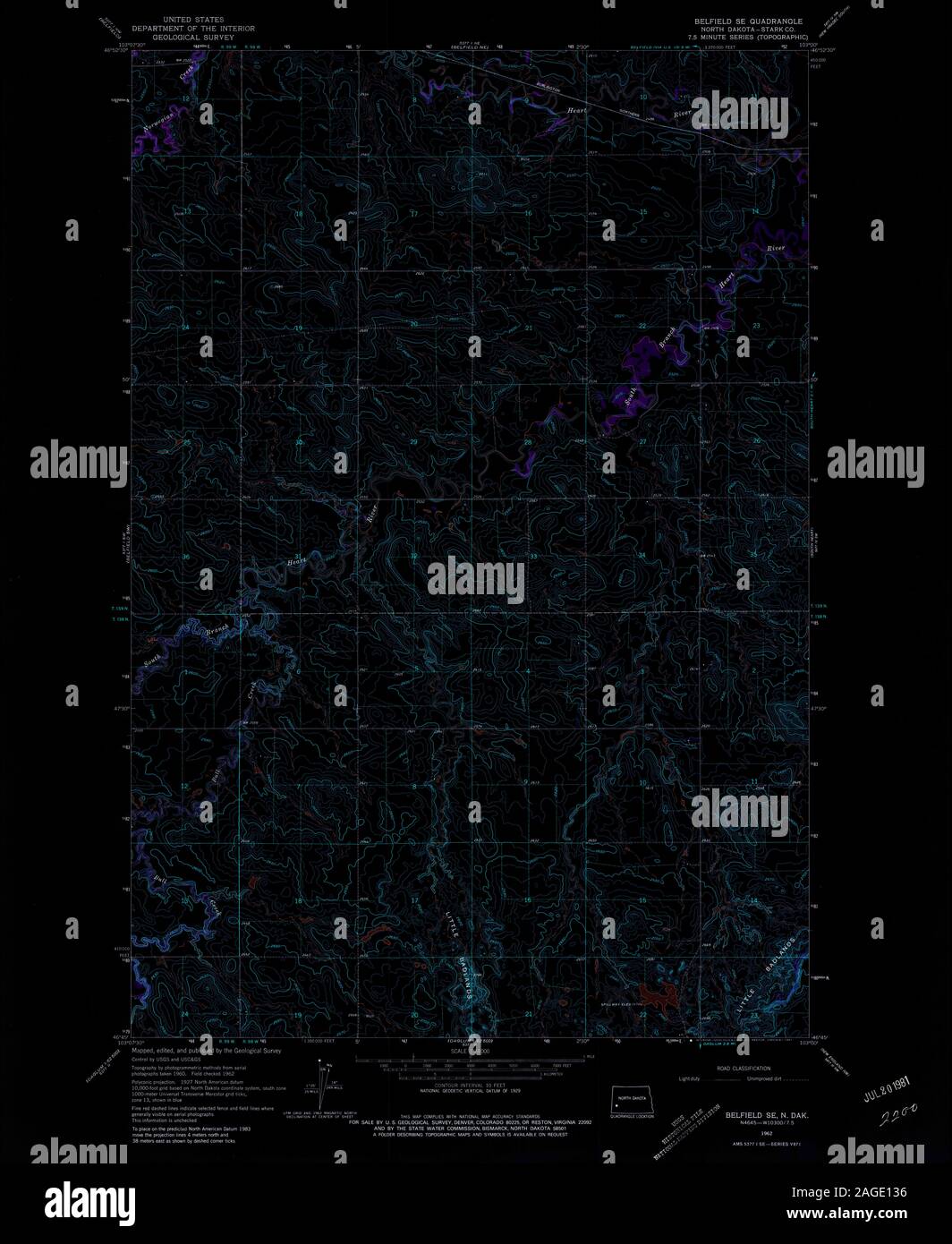 Belfield map hi-res stock photography and images - Alamy
