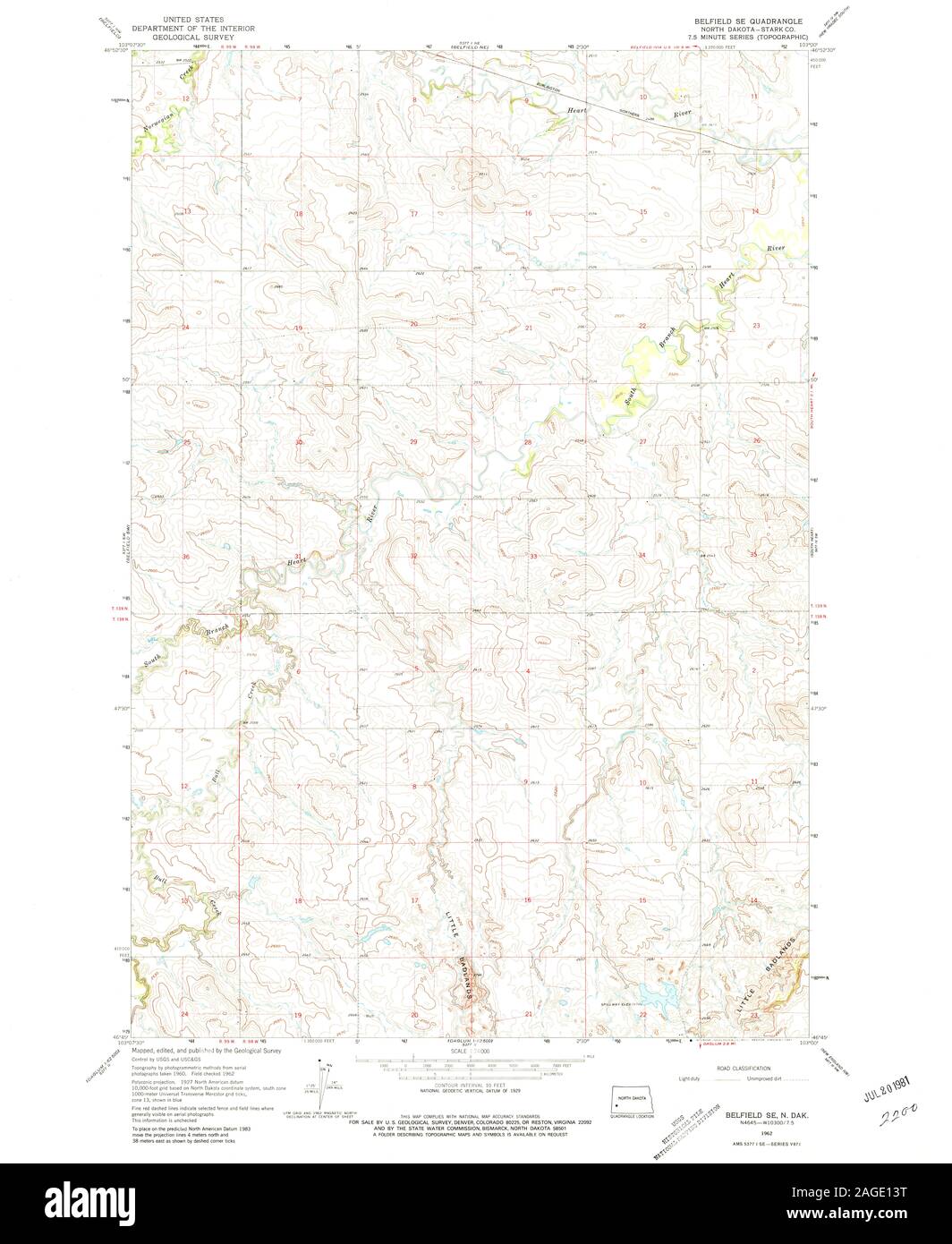 Belfield map hi-res stock photography and images - Alamy